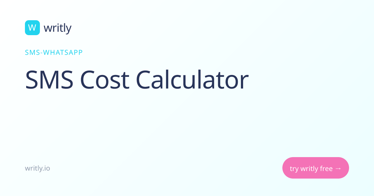 Free SMS Cost Calculator (Multi-Provider)